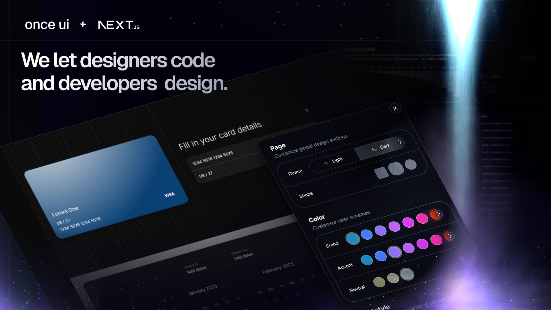 Once UI - Your Personalized Design System for Next.js